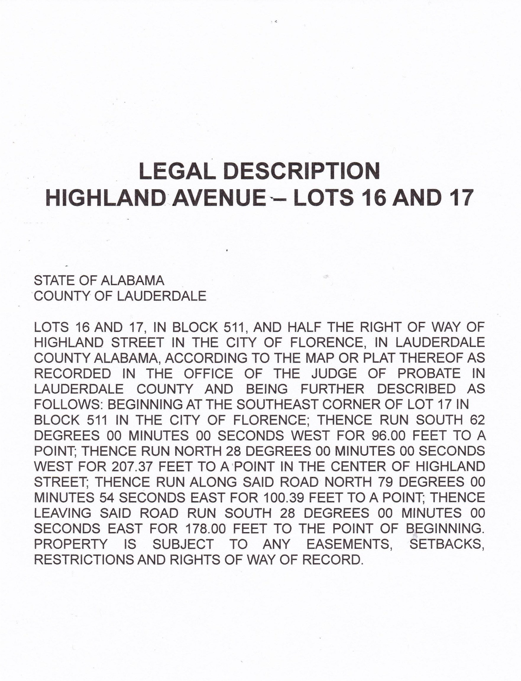 00 Highland Ave, Florence, AL 35630 - Neese Realty